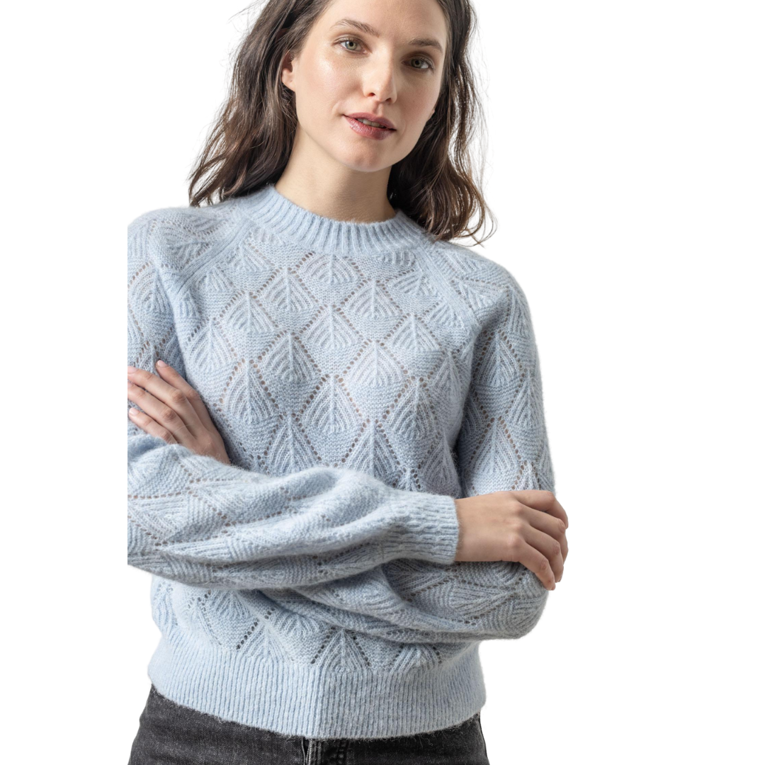 Easy Pointelle Crewneck Sweater | Gracie's Apparel & Accessories