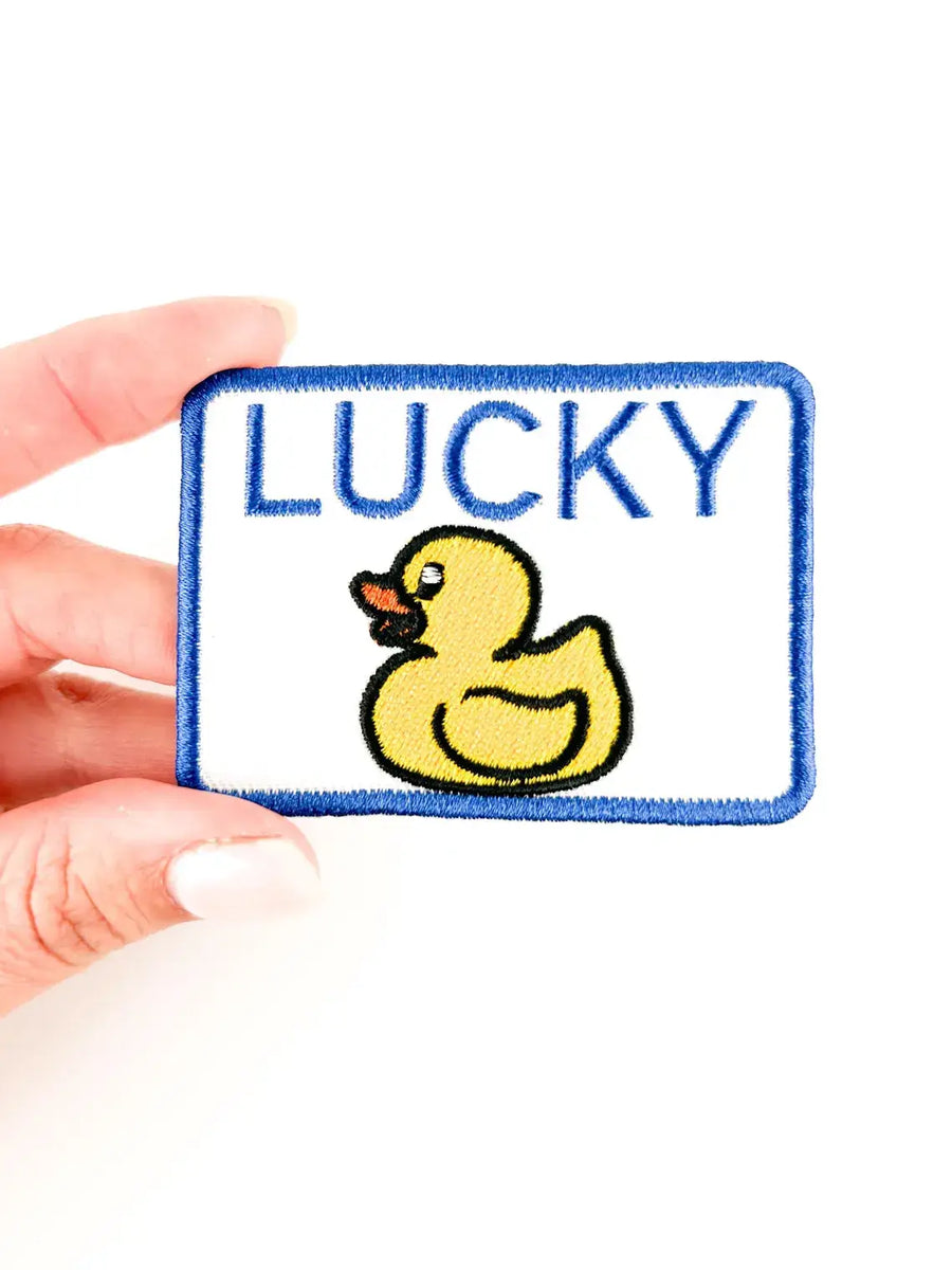 Lucky Duck Iron-On Patch - Embroidered Animal Funny Hunting– Gracie's ...