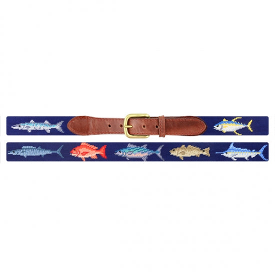 Gulf Coast Fish Needlepoint Belt | Gracie's Apparel & Accessories